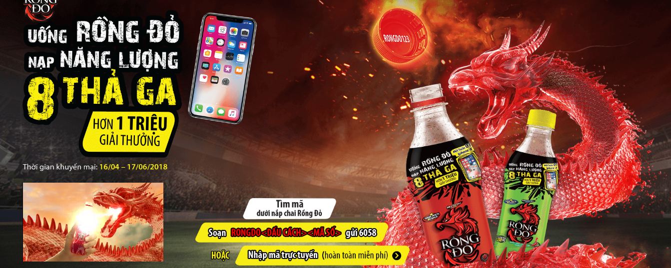Quay số trúng thưởng nước tăng lực Rồng Đỏ bằng SMS Gateway
